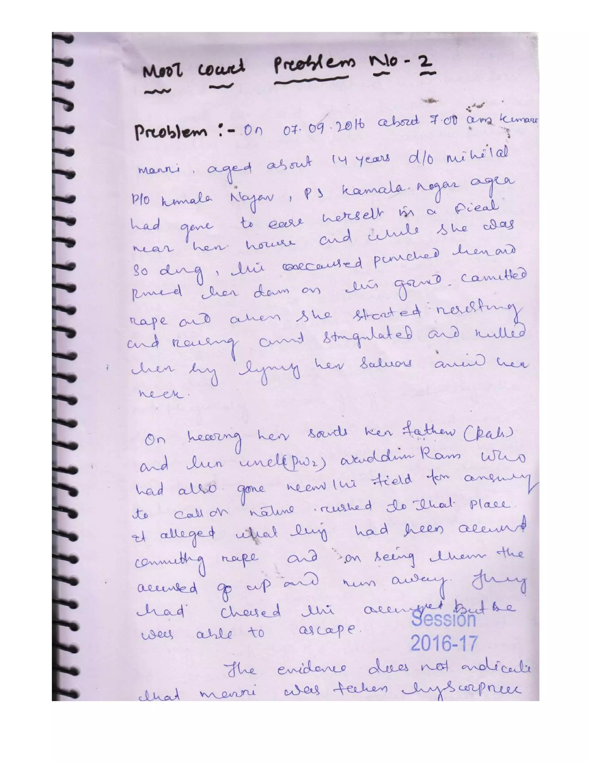 LLB LAW MOOT COURT PROJECT FILE IN ENGLISH | PDF