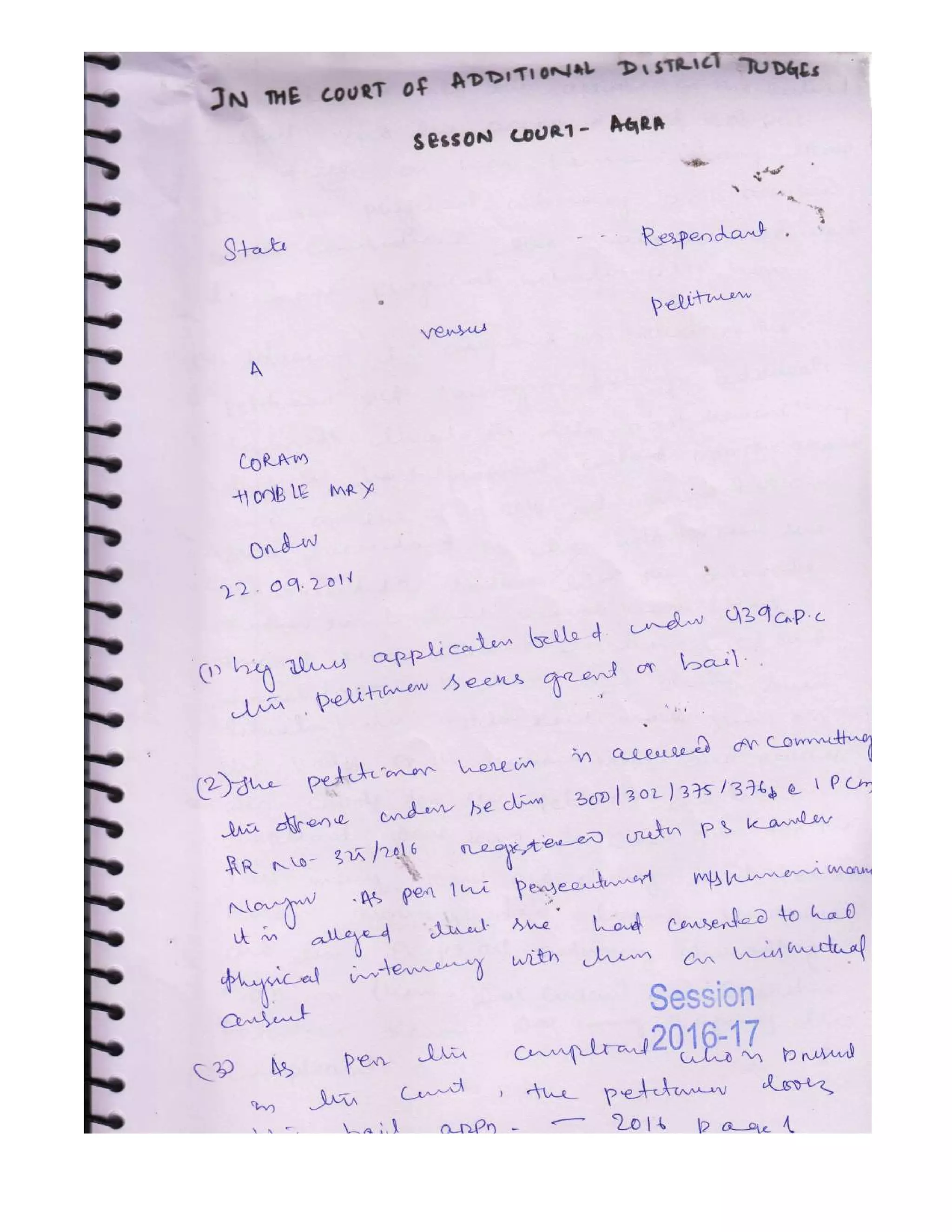 LLB LAW MOOT COURT PROJECT FILE IN ENGLISH | PDF