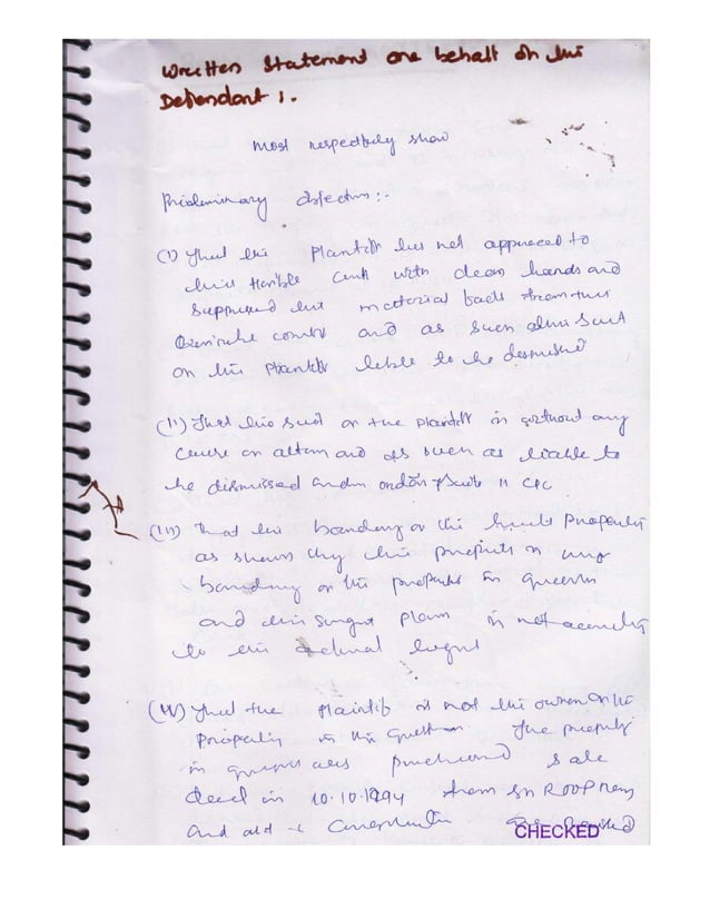 LLB LAW MOOT COURT PROJECT FILE IN ENGLISH | PDF