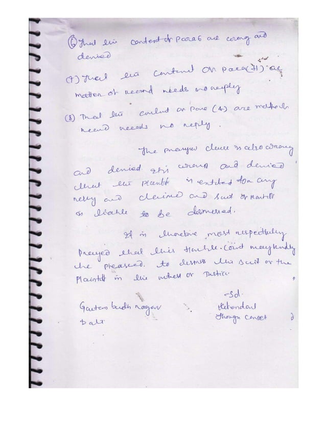 LLB LAW MOOT COURT PROJECT FILE IN ENGLISH | PDF