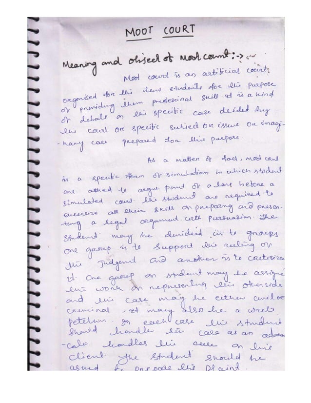 LLB LAW MOOT COURT PROJECT FILE IN ENGLISH | PDF