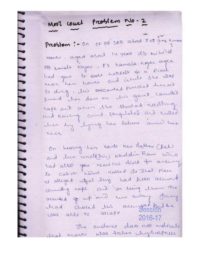 LLB LAW MOOT COURT PROJECT FILE IN ENGLISH | PDF