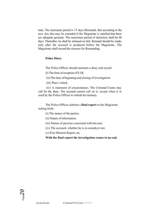 LLB LAW NOTES ON CRIMINAL PROCEDURE CODE | PDF