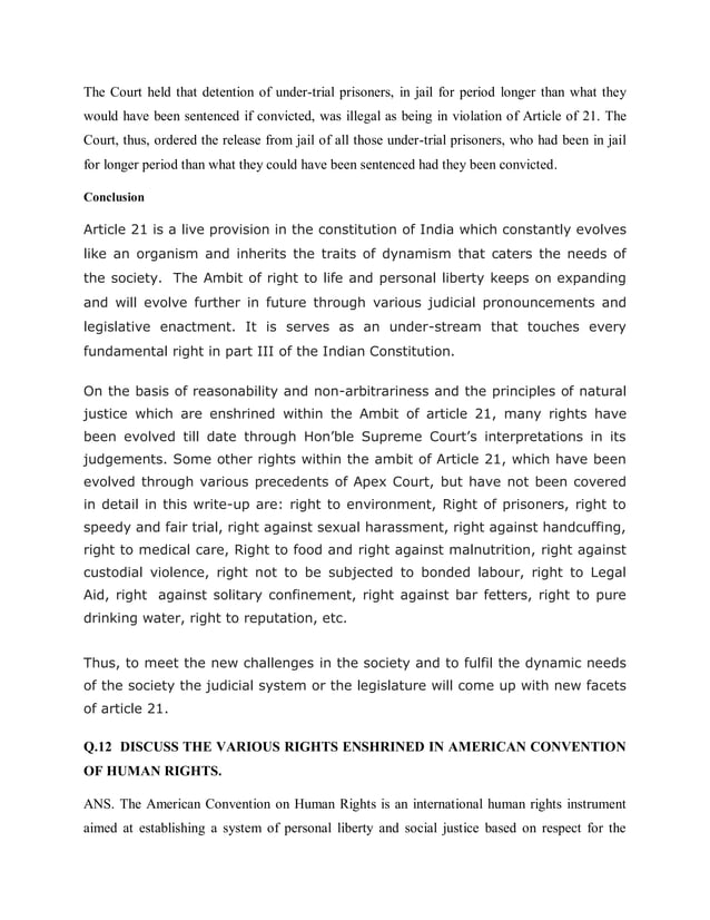 LLB LAW NOTES ON LAW OF HUMAN RIGHTS | PDF