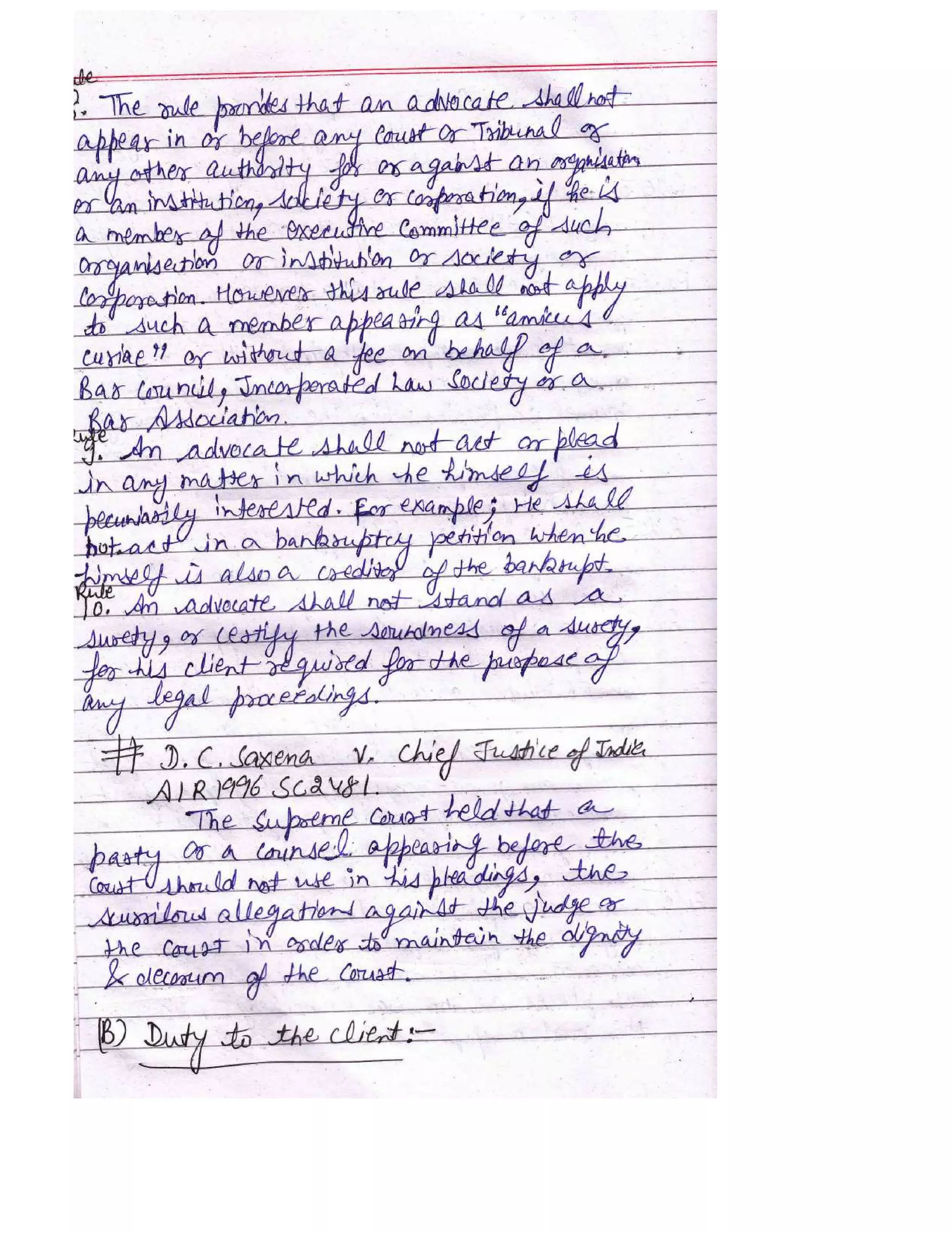 LLB LAW NOTES ON PROFESSIONAL ETHICS AND BAR BENCH RELATIONS | PDF