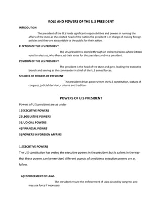 LLB Part Two U.S Constitution written by Umer Bugti | PDF