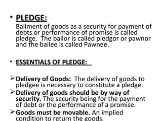 Llb sc u 1.3 bailment-pledge | PPT