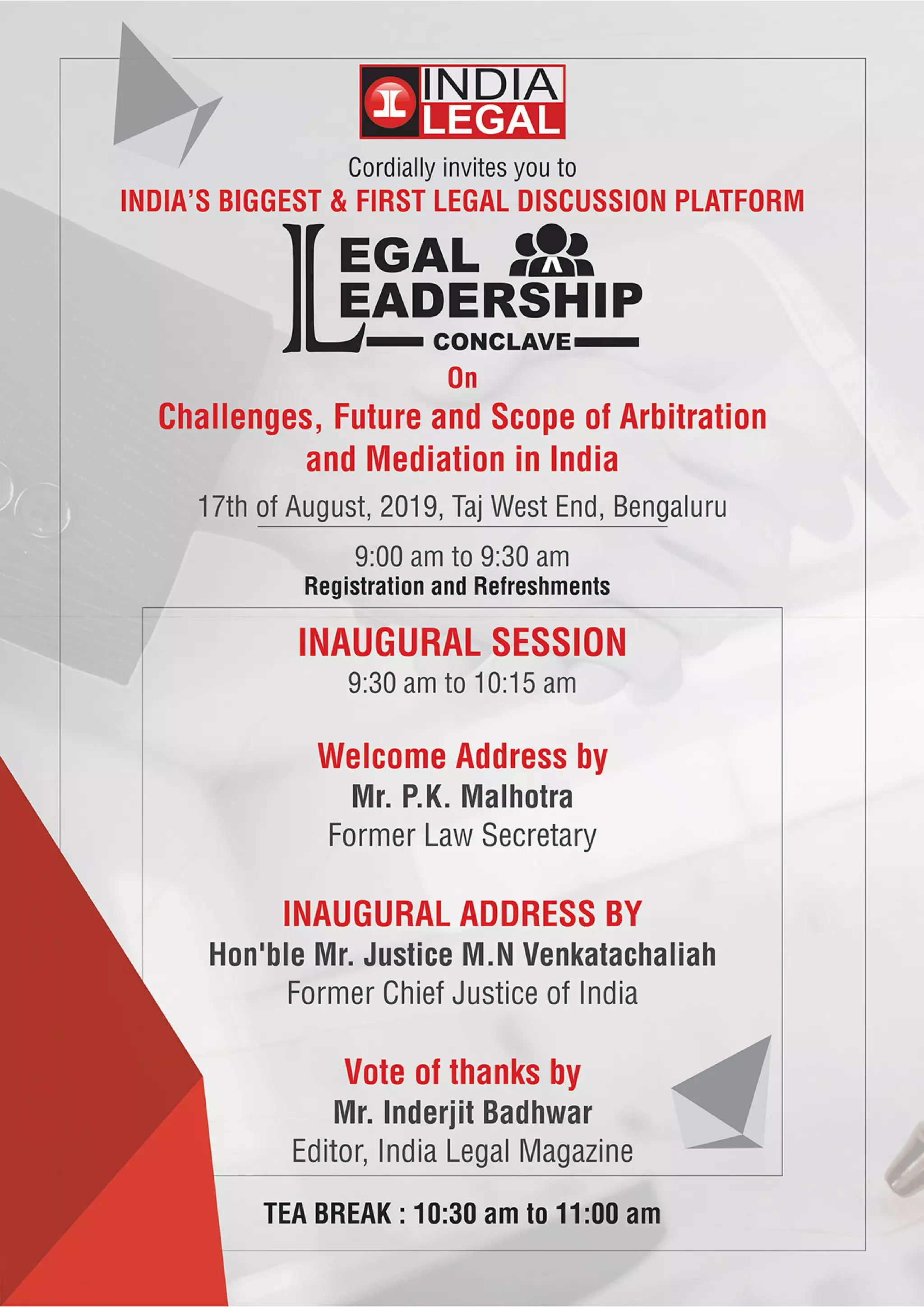 Bengaluru Legal Leadership Conclave | PDF