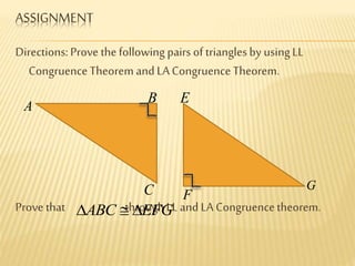 Ll congruence theorem and LA congruence theorem | PPT