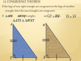 Ll congruence theorem and LA congruence theorem | PPT