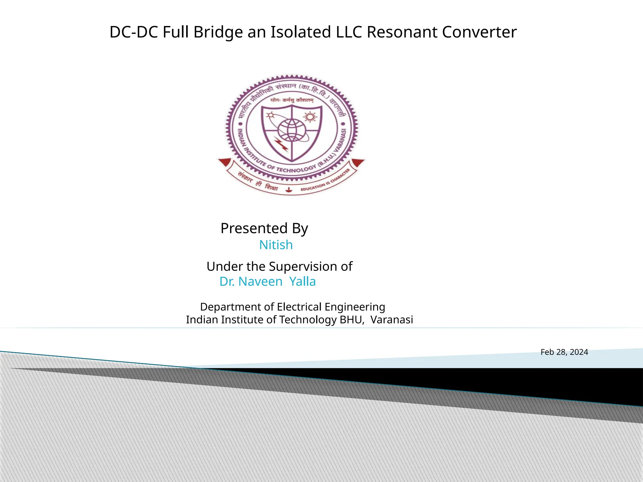 Designing of full bridge LLC Resonant converter | PPTX