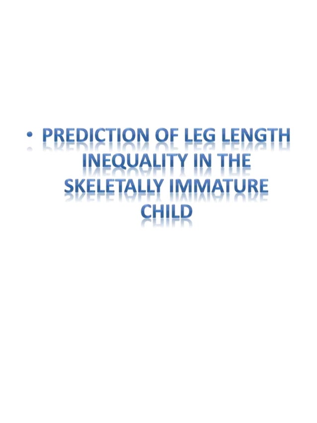 limb length discrepancy | PPTX | Physical Therapy | Wellness