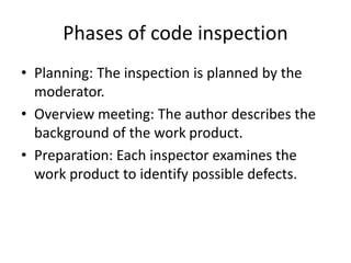 LOW LEVEL DESIGN INSPECTION SECURE CODING | PPTX