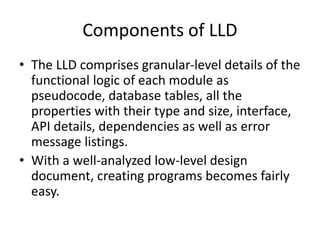 LOW LEVEL DESIGN INSPECTION SECURE CODING | PPTX