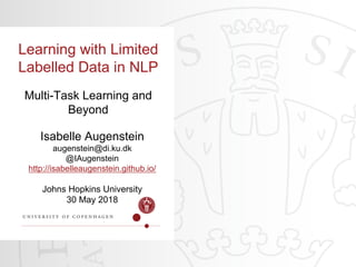 Learning with limited labelled data in NLP: multi-task learning and beyond | PPT