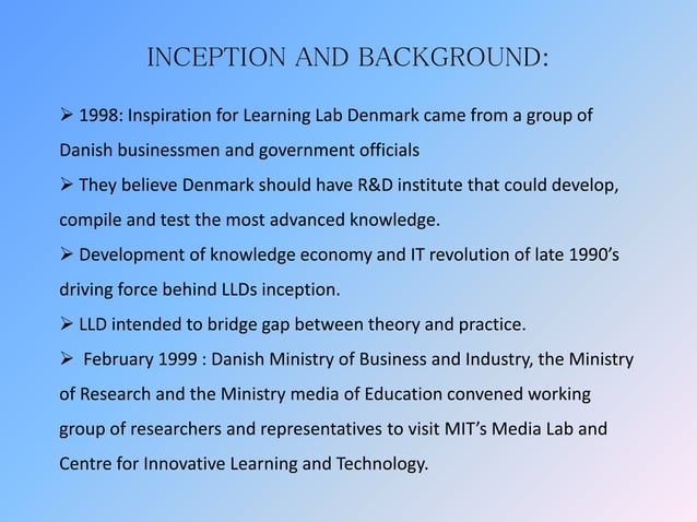 LEARNING LAB DENMARK case study | PPT