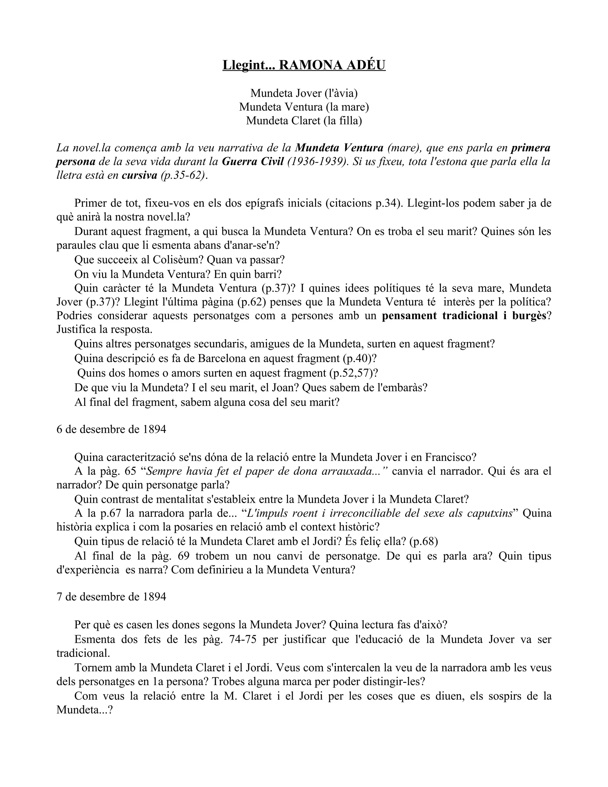 Llegint ramona adéu | PDF