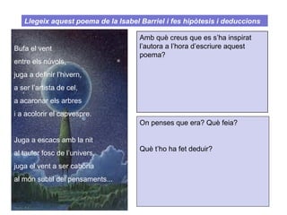 Llegir i escriure poemes | PPT