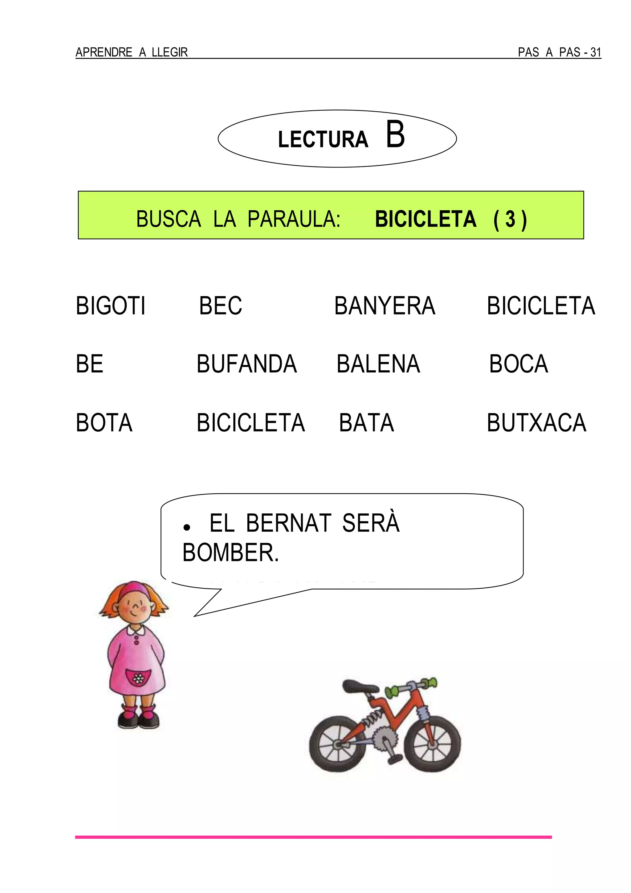 Llegir pas a pas lletra de pal (1) | DOC