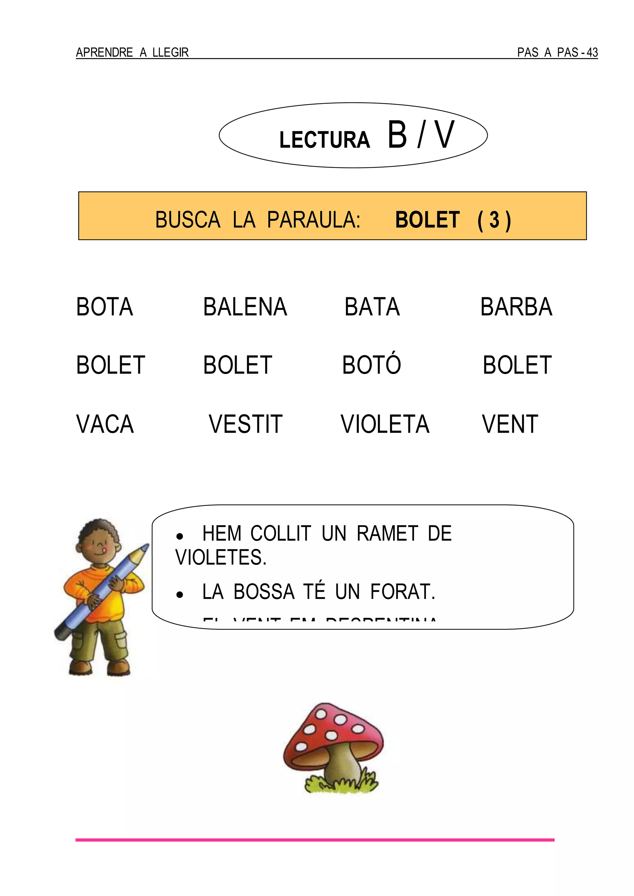 Llegir pas a pas lletra de pal (1) | DOC