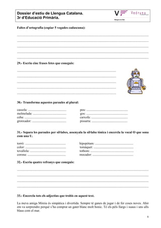Llengua catalana 3r | PDF