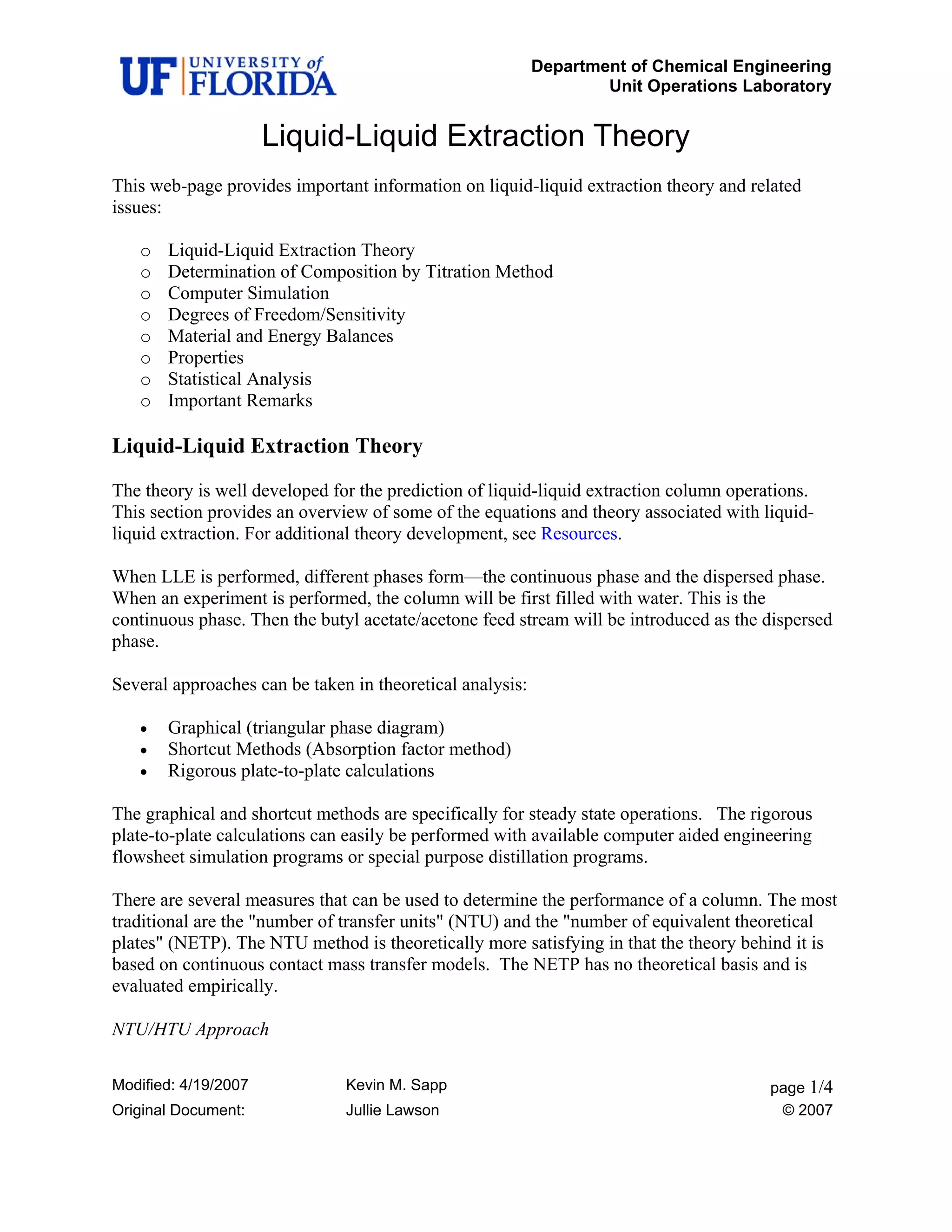 Lle theory handout(1) | PDF