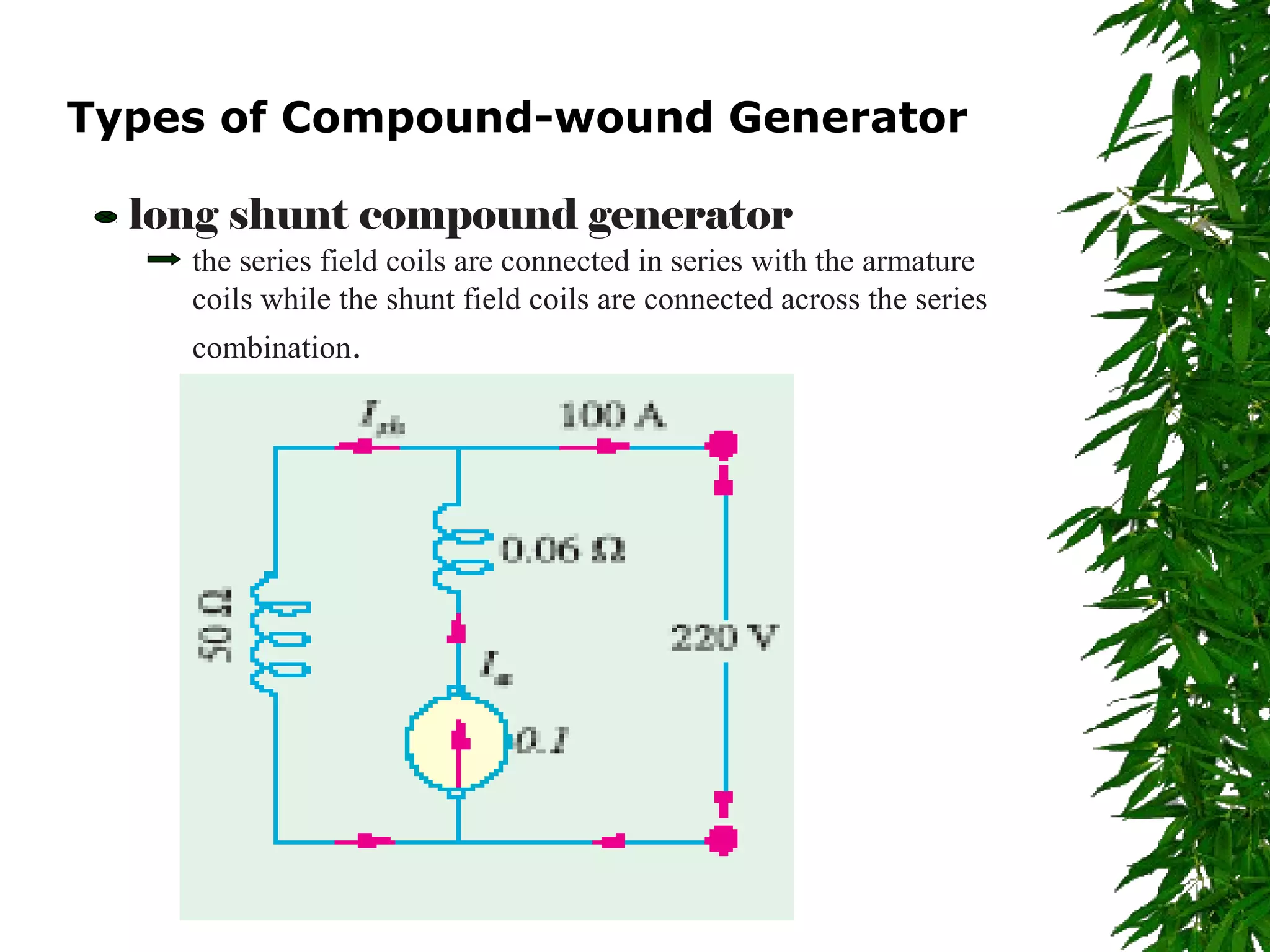 SERIES, SHUNT AND COMPOUND GENERATORS | PPT