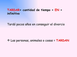 Llevar Durar Tardar | PPT