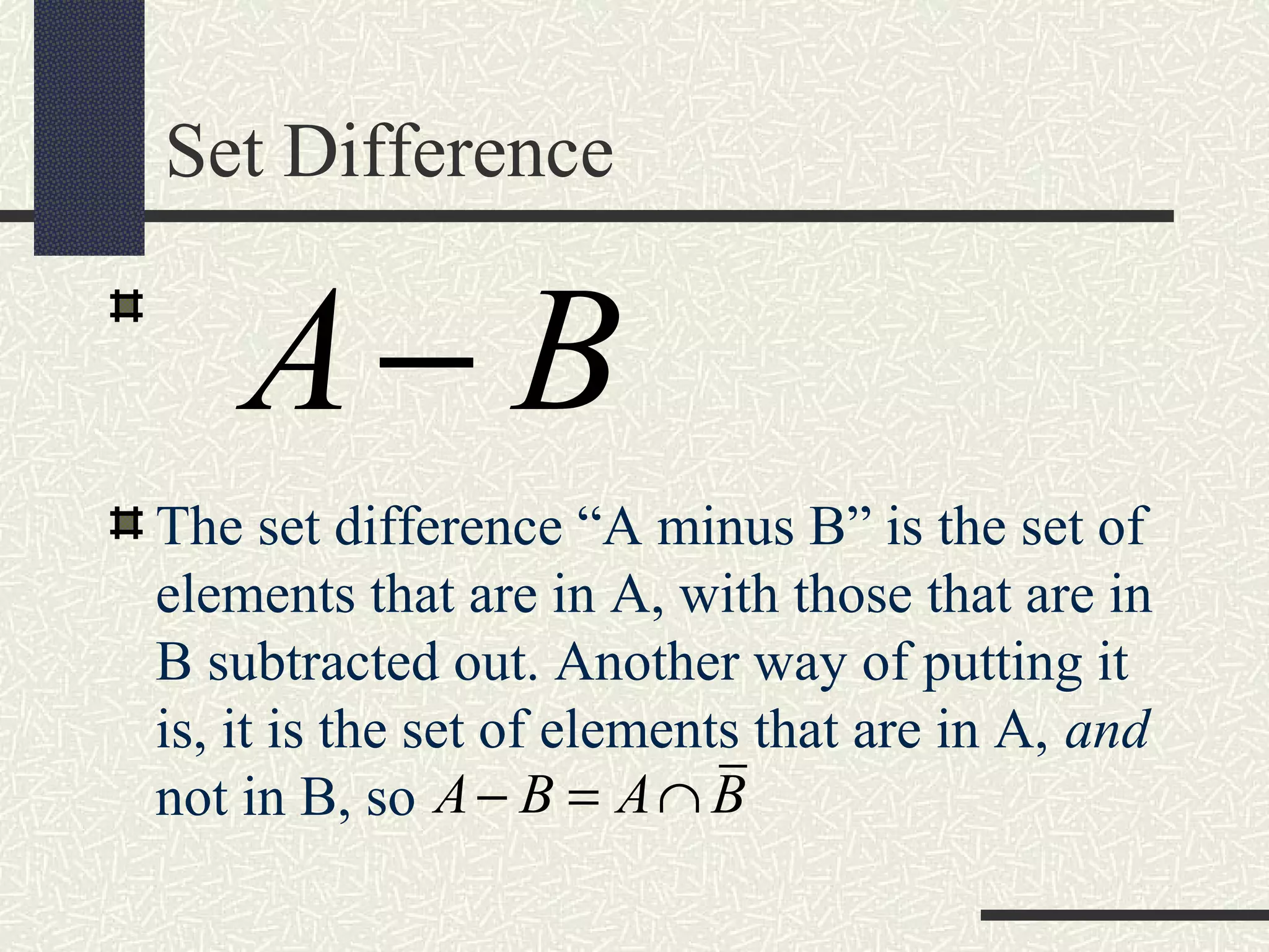 Introduction to set theory | PPT