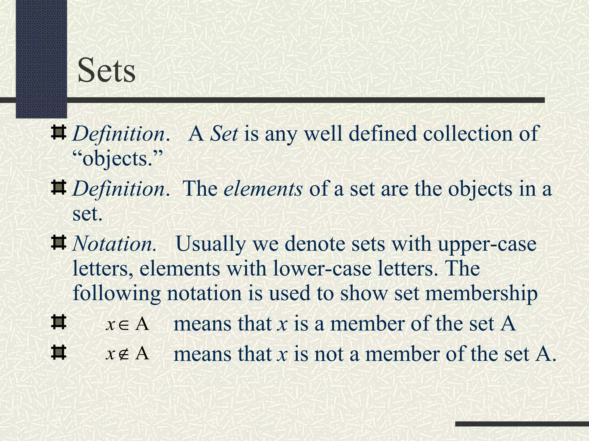 Introduction to set theory | PPT