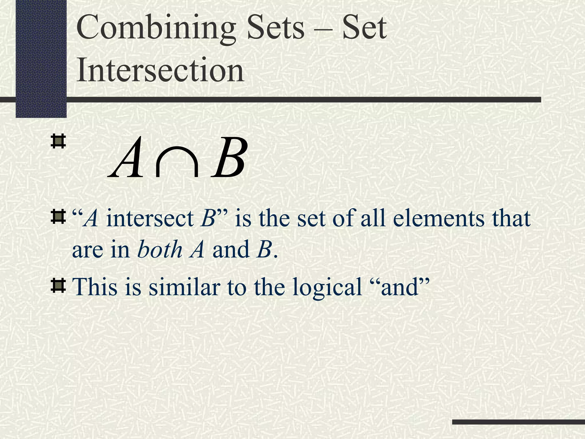 Introduction to set theory | PPT