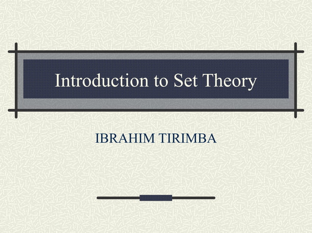 Introduction to set theory | PPT