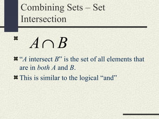 Introduction to set theory | PPT