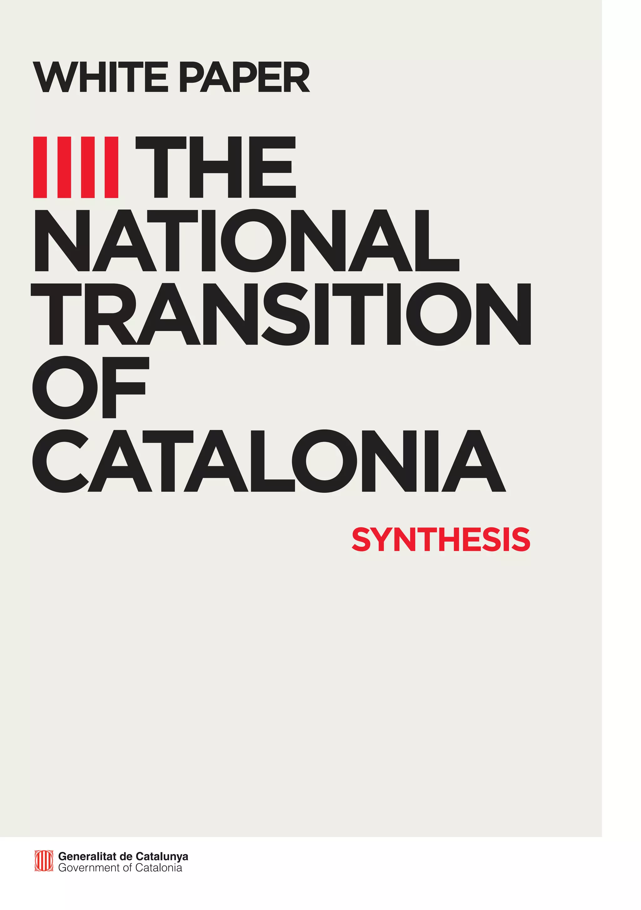 The National Transition of Catalonia - White Paper Synthesis | PDF