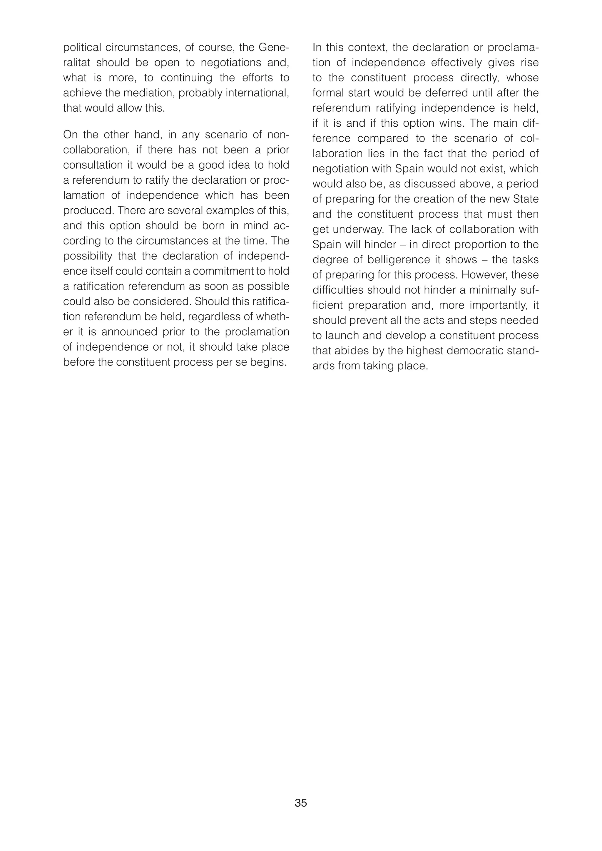 The National Transition of Catalonia - White Paper Synthesis | PDF