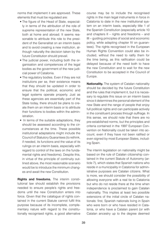 The National Transition of Catalonia - White Paper Synthesis | PDF