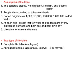 L life table | PPT