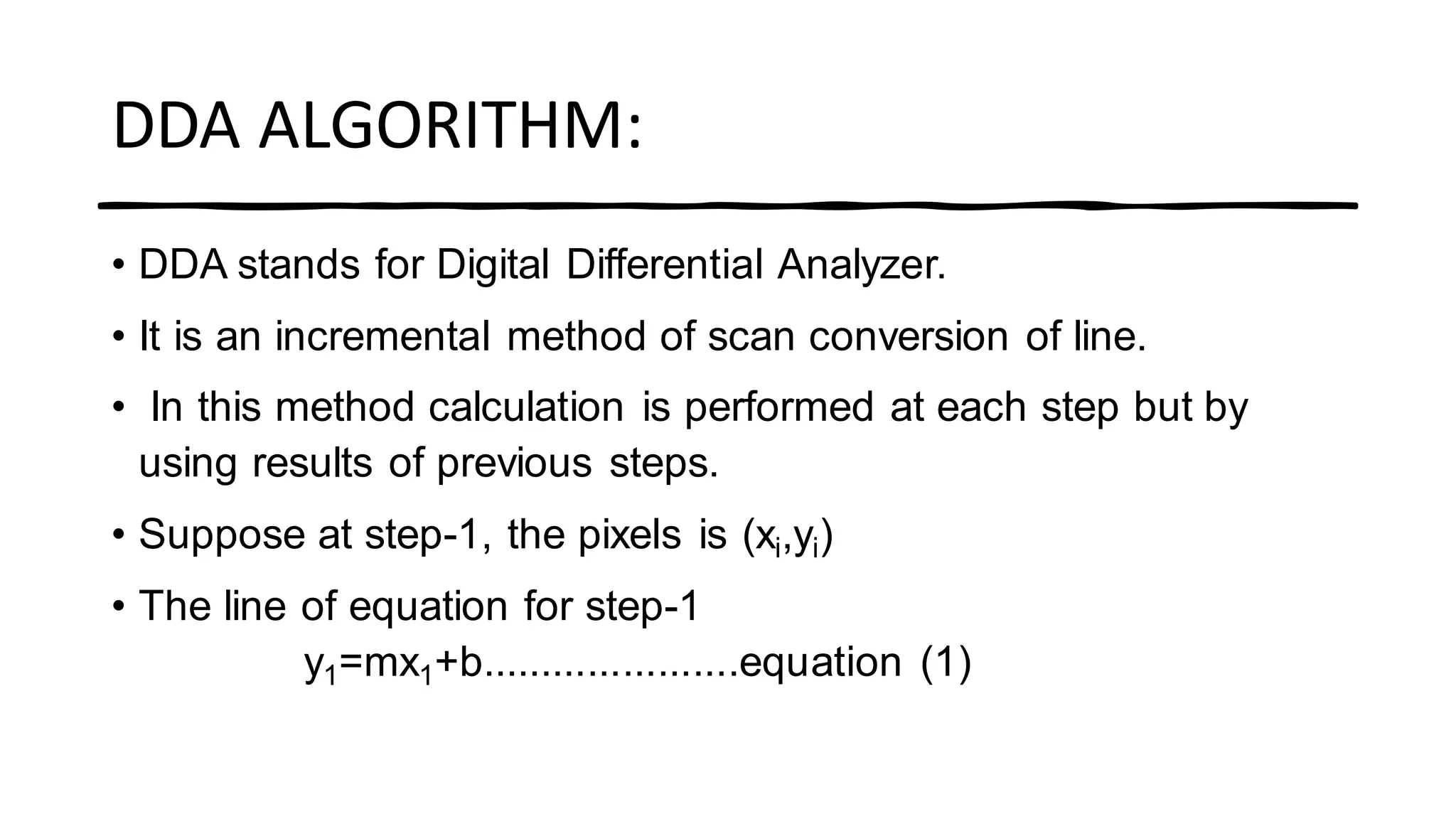 Lline Drawing Algorithm | PDF