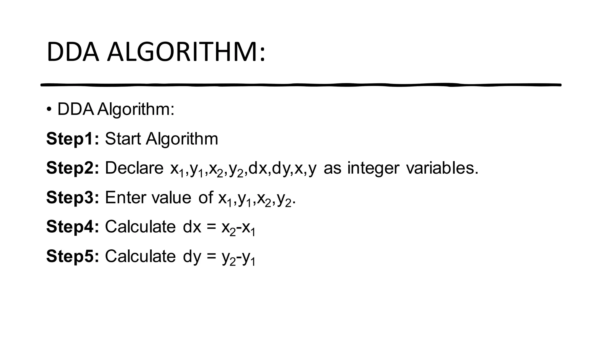 Lline Drawing Algorithm | PDF