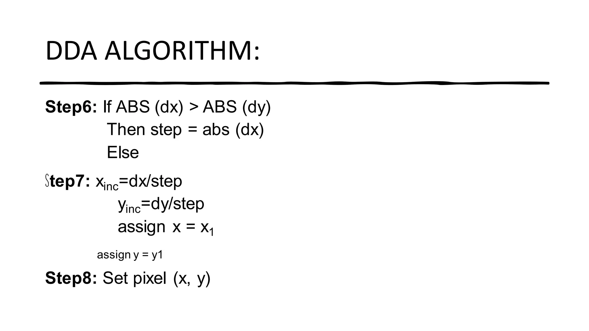Lline Drawing Algorithm | PDF