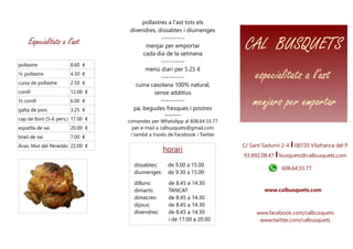 Llistes menjar emportar_2014 | PDF