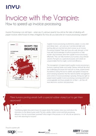 Invoice with the Vampire - How to speed up invoice processing | PDF