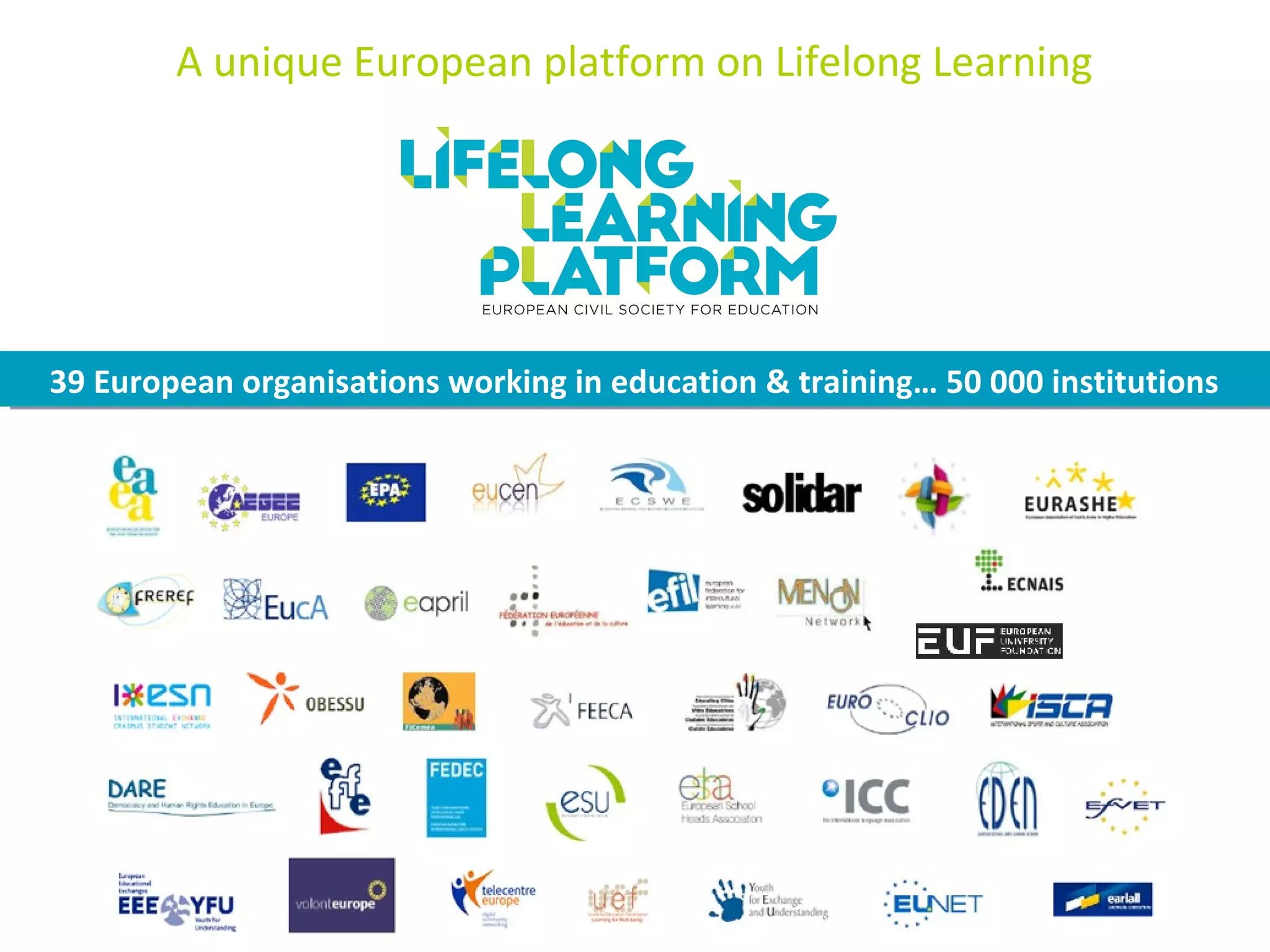 Lifelong Learning Platform: General Presentation | PPT