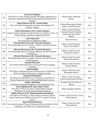 المقالات المقبولة المؤتمر الدولي الثالث حول القضايا الراهنة للغات، اللهجات و علم اللغة | PDF
