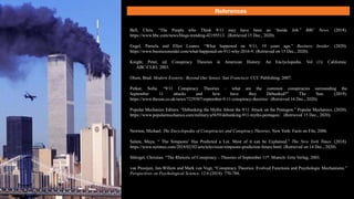 Conspiracy Theories and the Concept of Foreshadowing in the Modern ...