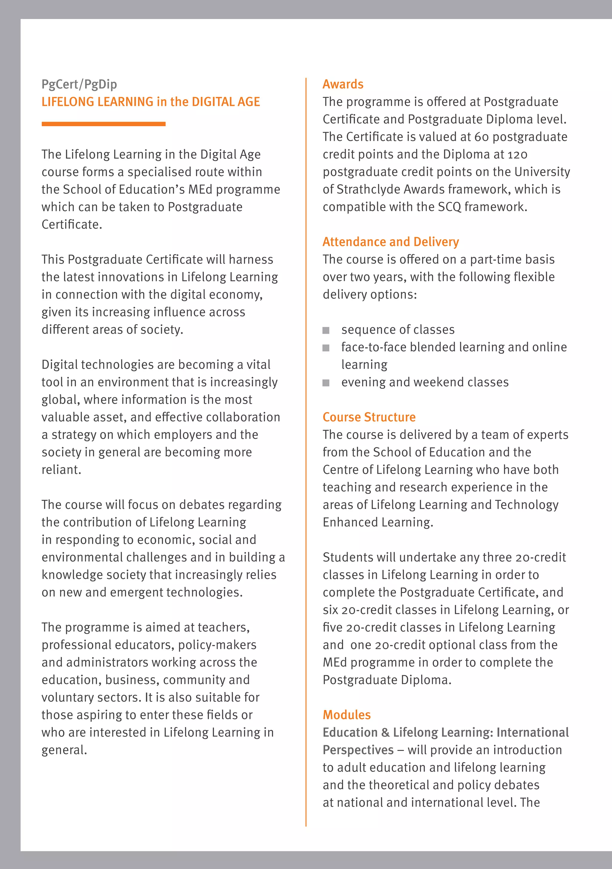 Lifelong Learning in the digital age | PDF