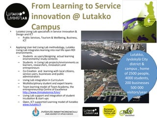 Lutakko Living Lab by Juha Ruuska | PPT