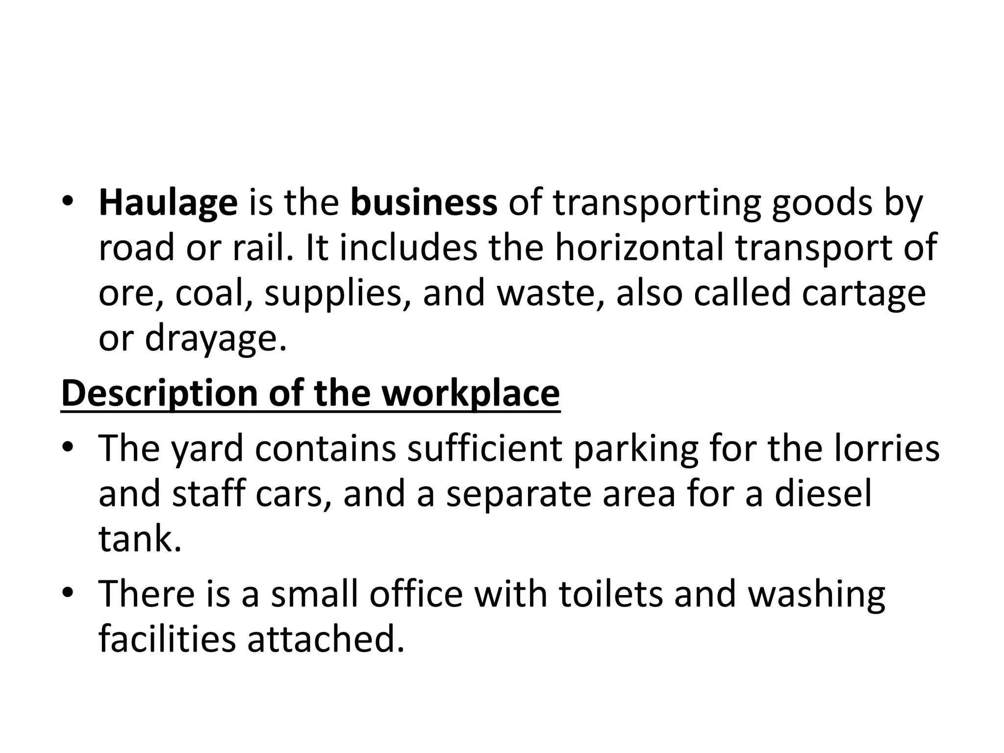 Risk Assessment in a Workplace Transport /Risk assessment for a road ...
