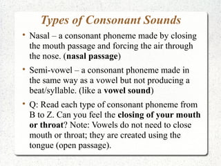 LL Lower Pri A - Consonant sounds | PPT