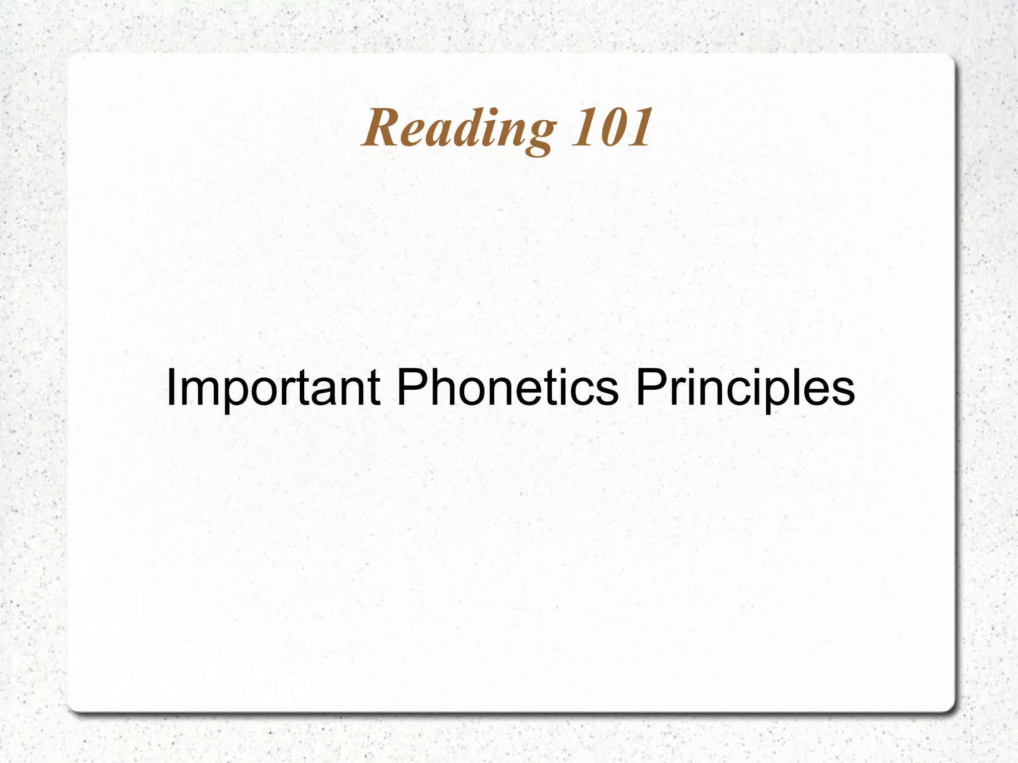 LL Lower Pri C - Phonetics Principles | PPT